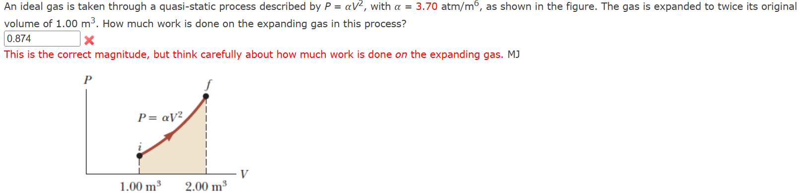 Solved An ideal gas is taken through a quasi-static process | Chegg.com