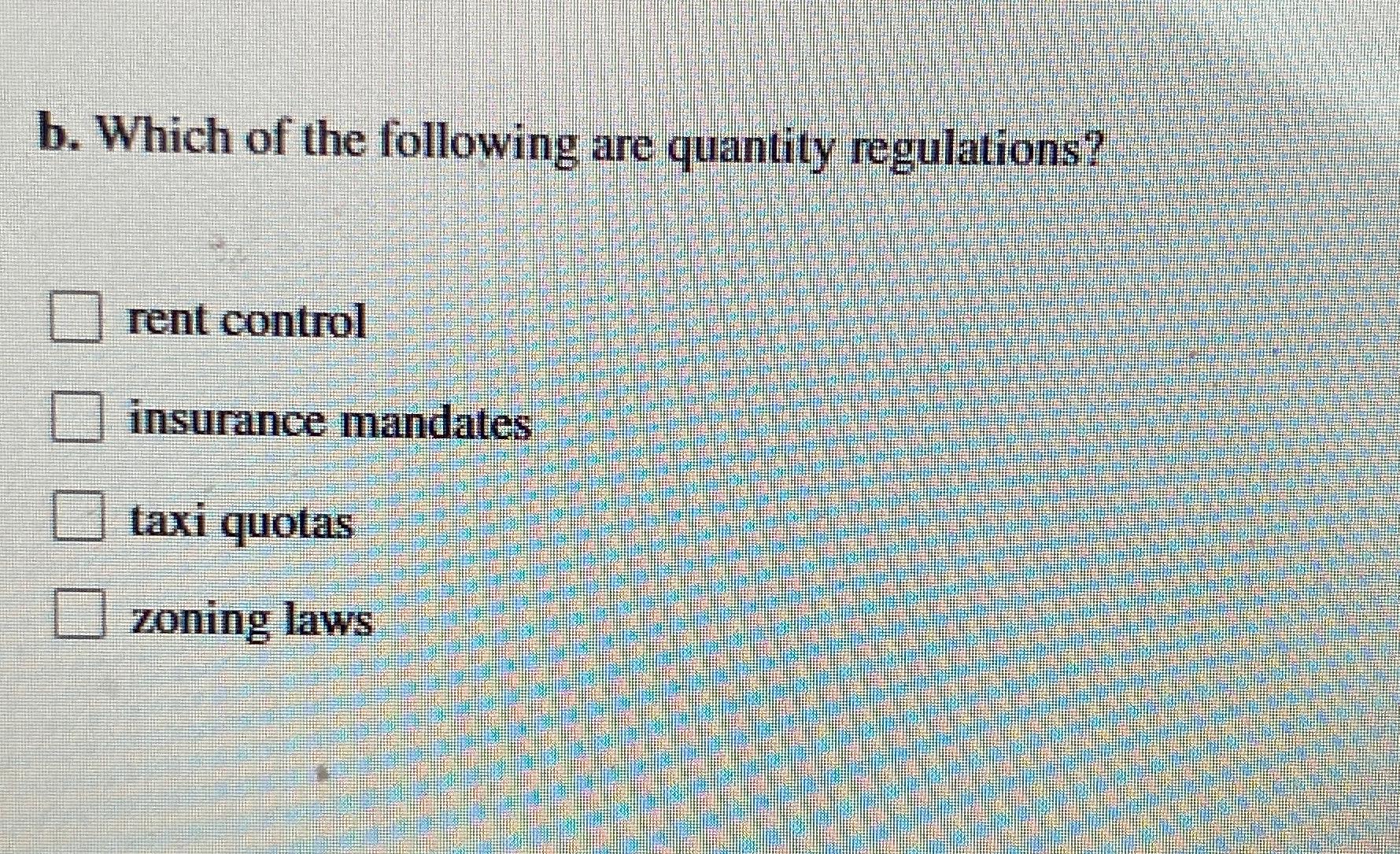 Solved b. ﻿Which of the following are quantity | Chegg.com