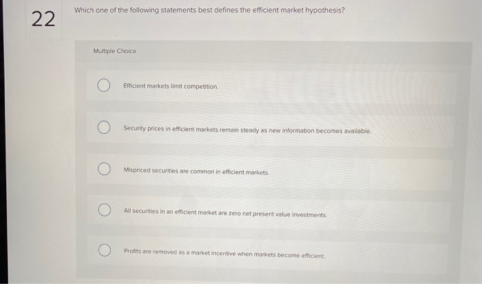 Solved Which one of the following statements best defines | Chegg.com