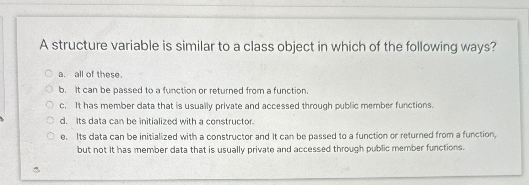 Solved A Structure Variable Is Similar To A Class Object In 1394