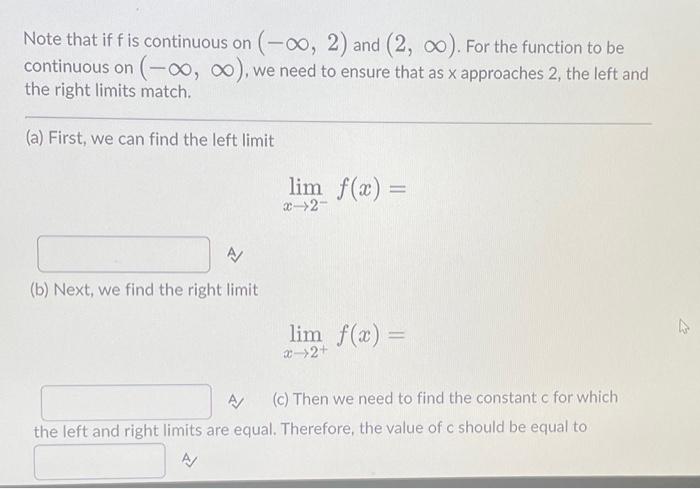 Solved For what values of the constant c is the function f | Chegg.com