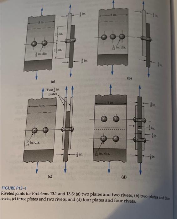 Solved 13-3. Determine the allowable loads on the joints | Chegg.com