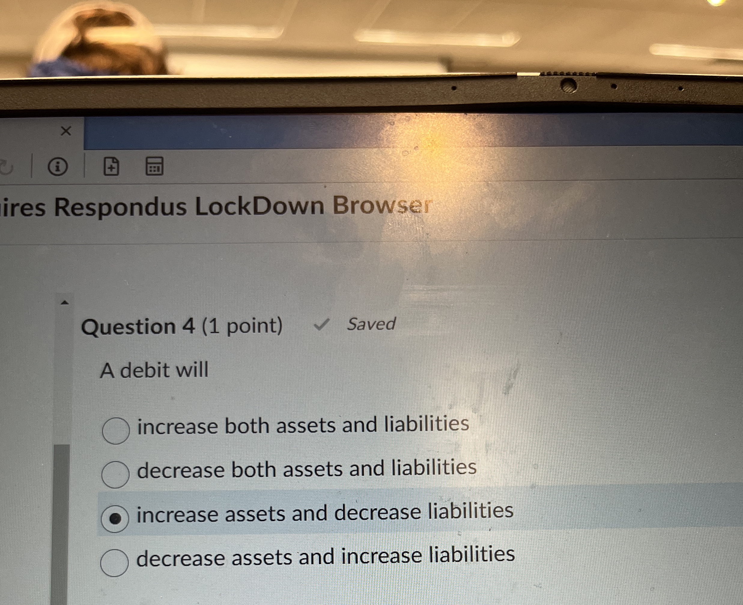 Solved Question 4 (1 ﻿point)A debit willincrease both assets | Chegg.com