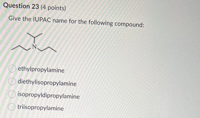 Solved Give the IUPAC name for the following compound: | Chegg.com