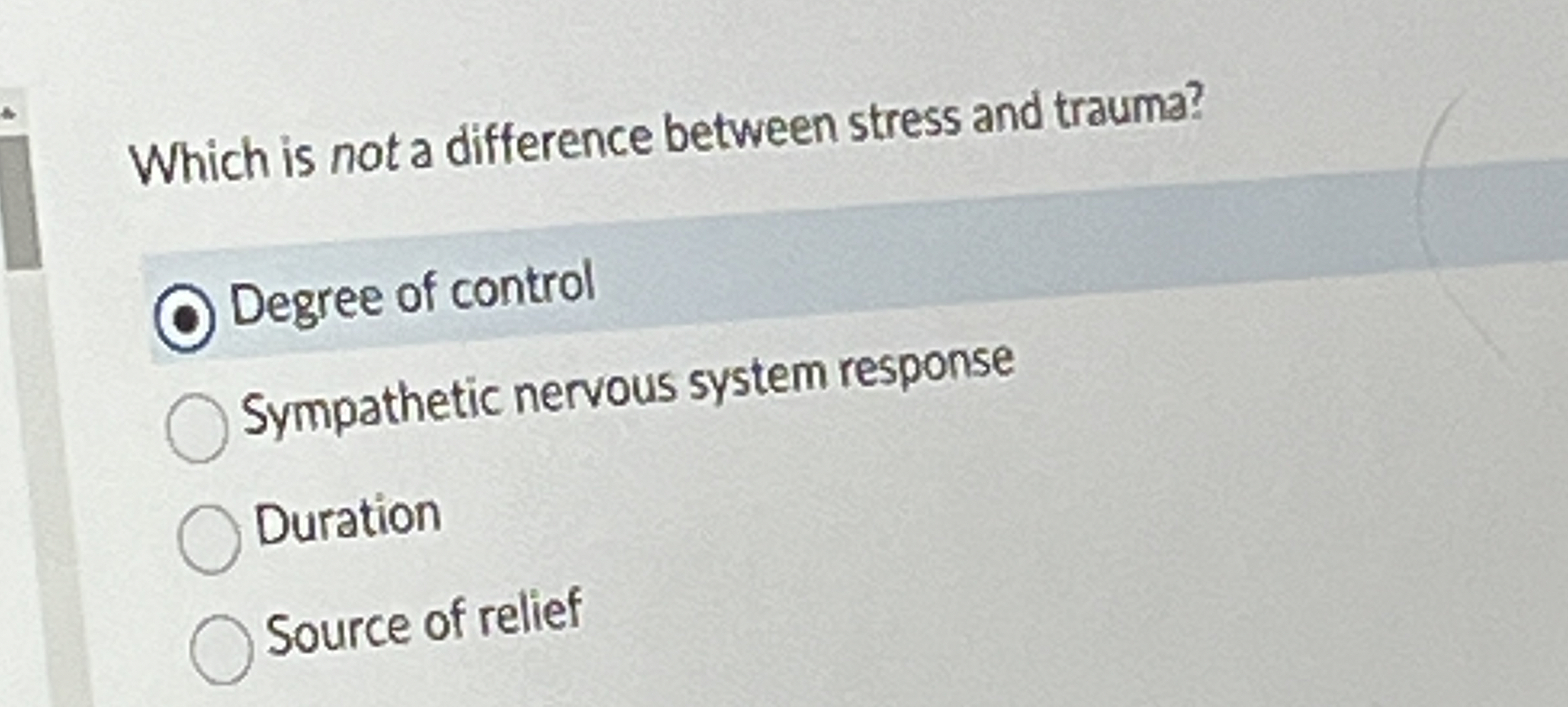 Solved Which is not a difference between stress and | Chegg.com