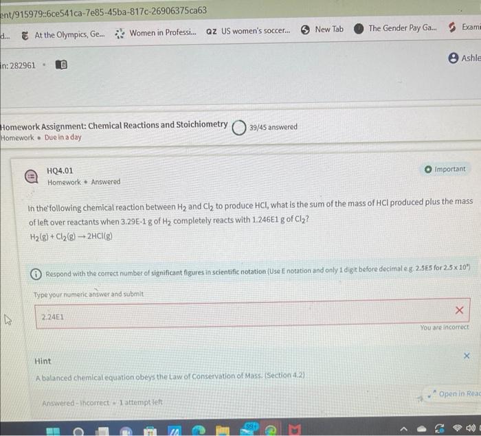 Solved HQ4.01 Homework - Answered In the'following chemical | Chegg.com
