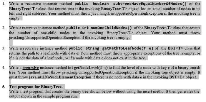 Solved Write a recursive instance method public boolean | Chegg.com