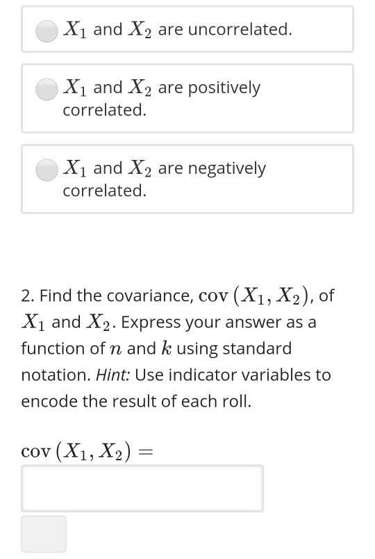Solved Problem 5. Covariance of the multinomial 3 Punkte | Chegg.com
