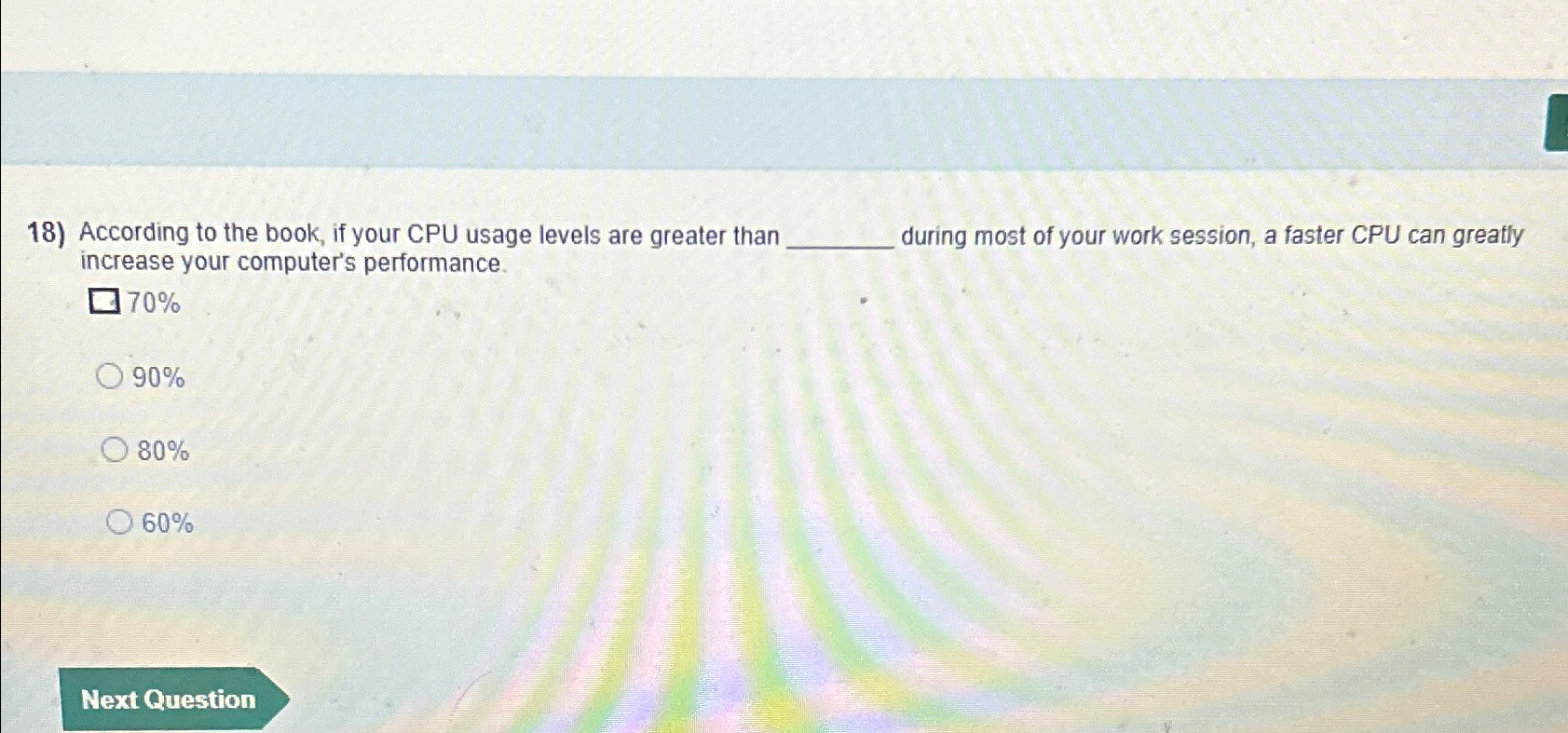 Solved According to the book, if your CPU usage levels are | Chegg.com