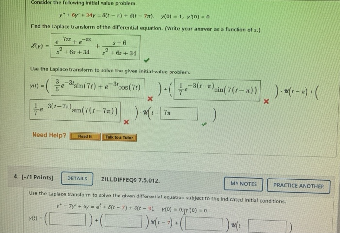 Solved Consider the following initial value problem. y" + | Chegg.com