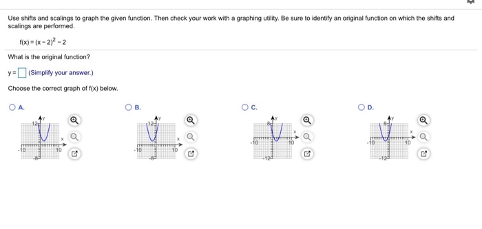 Solved Use shifts and scalings to graph the given function. | Chegg.com