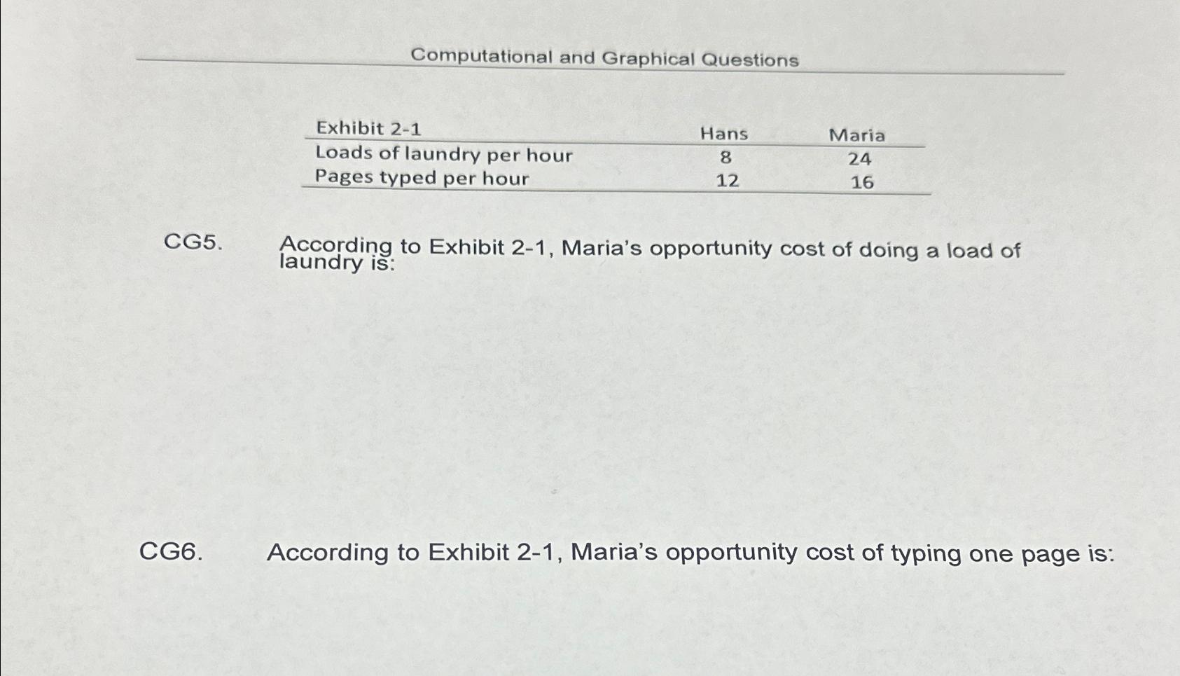 Solved Computational and Graphical Questions\table[[Exhibit | Chegg.com