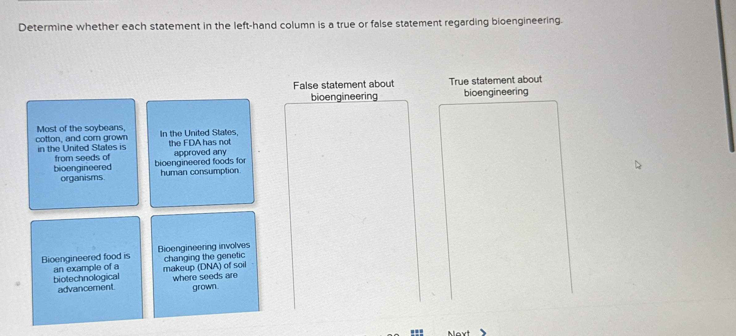 Solved Determine whether each statement in the left-hand | Chegg.com