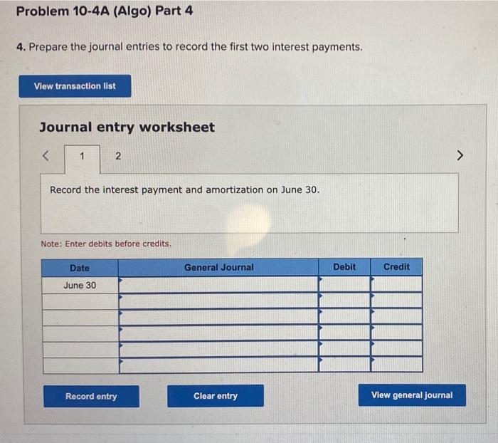 Solved Required informationProblem 10-4A (Algo) | Chegg.com