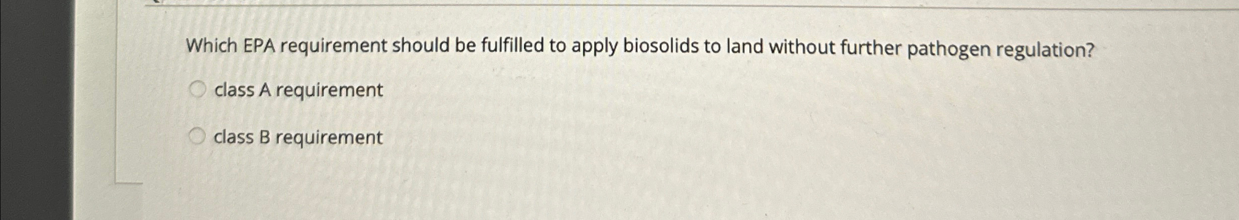 Solved Which EPA requirement should be fulfilled to apply | Chegg.com