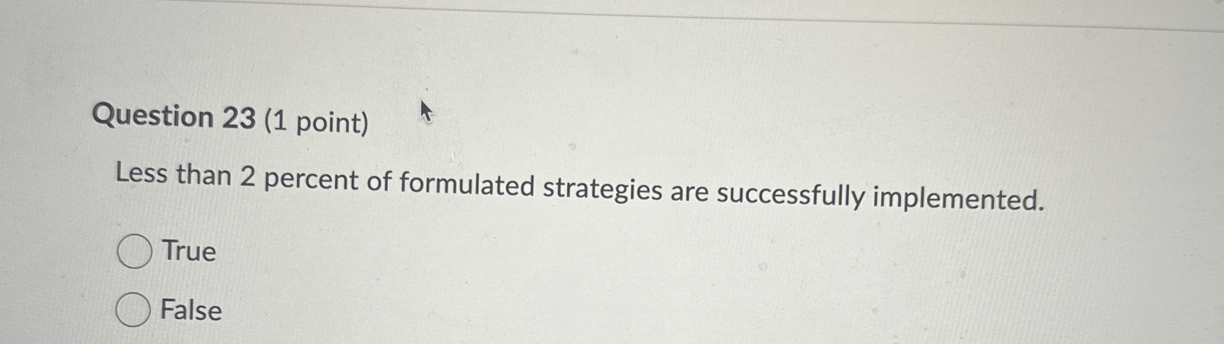 Solved Question 23 (1 ﻿point)Less than 2 ﻿percent of | Chegg.com