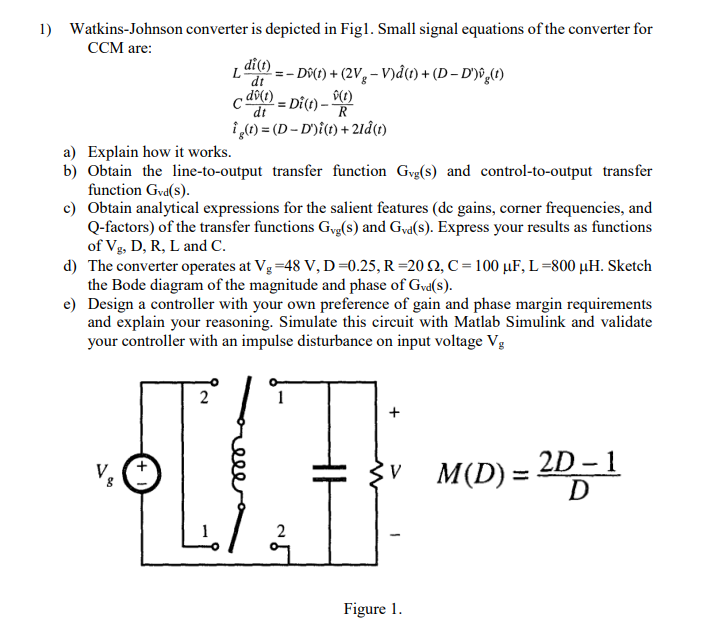 Solved Please solve all parts.Watkins-Johnson converter is | Chegg.com