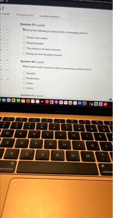 Solved Question 39 (1 point) Which of the following is | Chegg.com