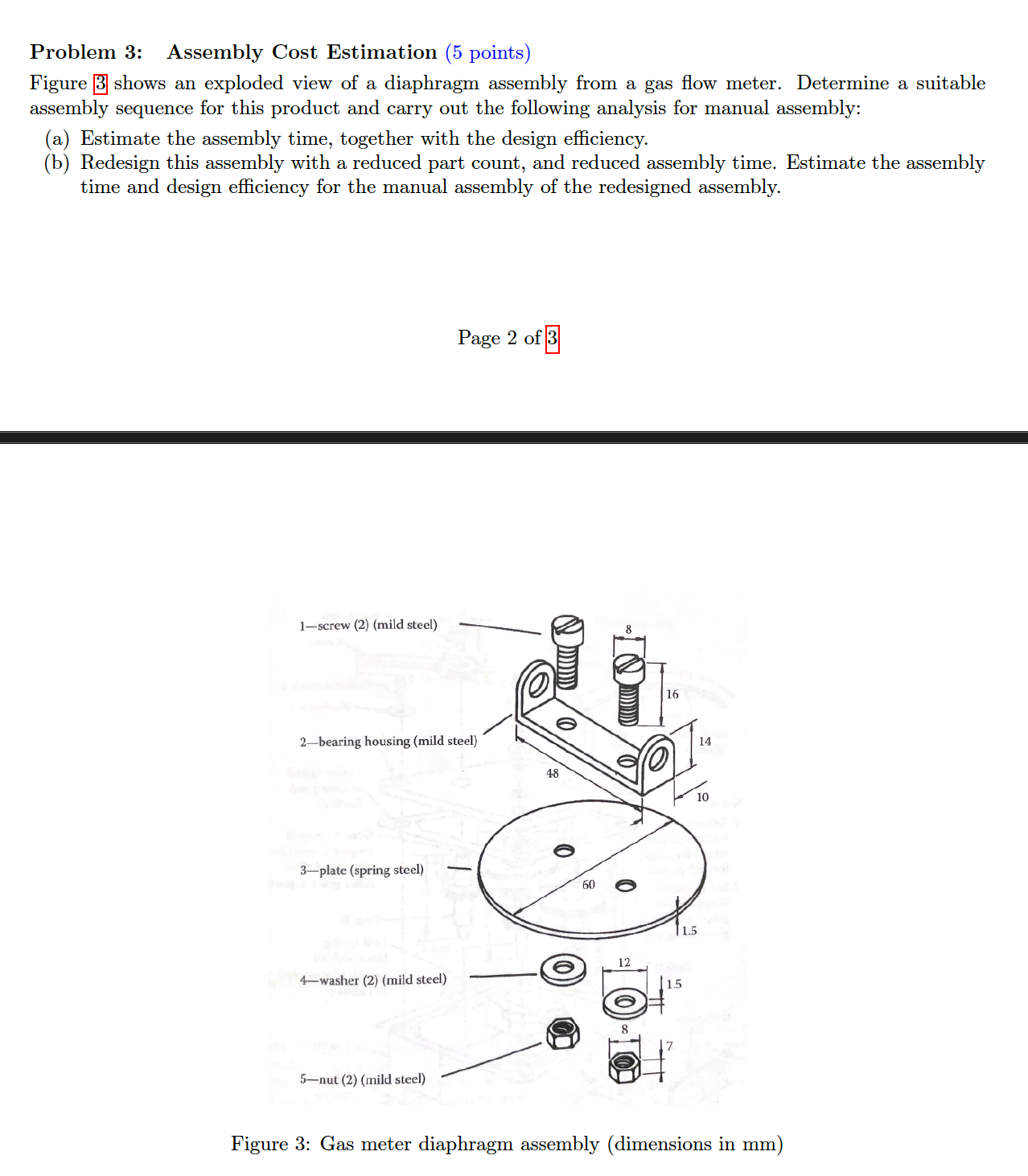 Solved Problem 3: Assembly Cost Estimation (5 ﻿points) | Chegg.com