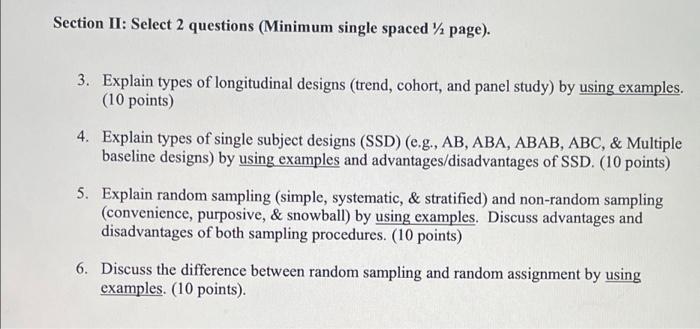 Solved Section II: Select 2 questions (Minimum single spaced | Chegg.com