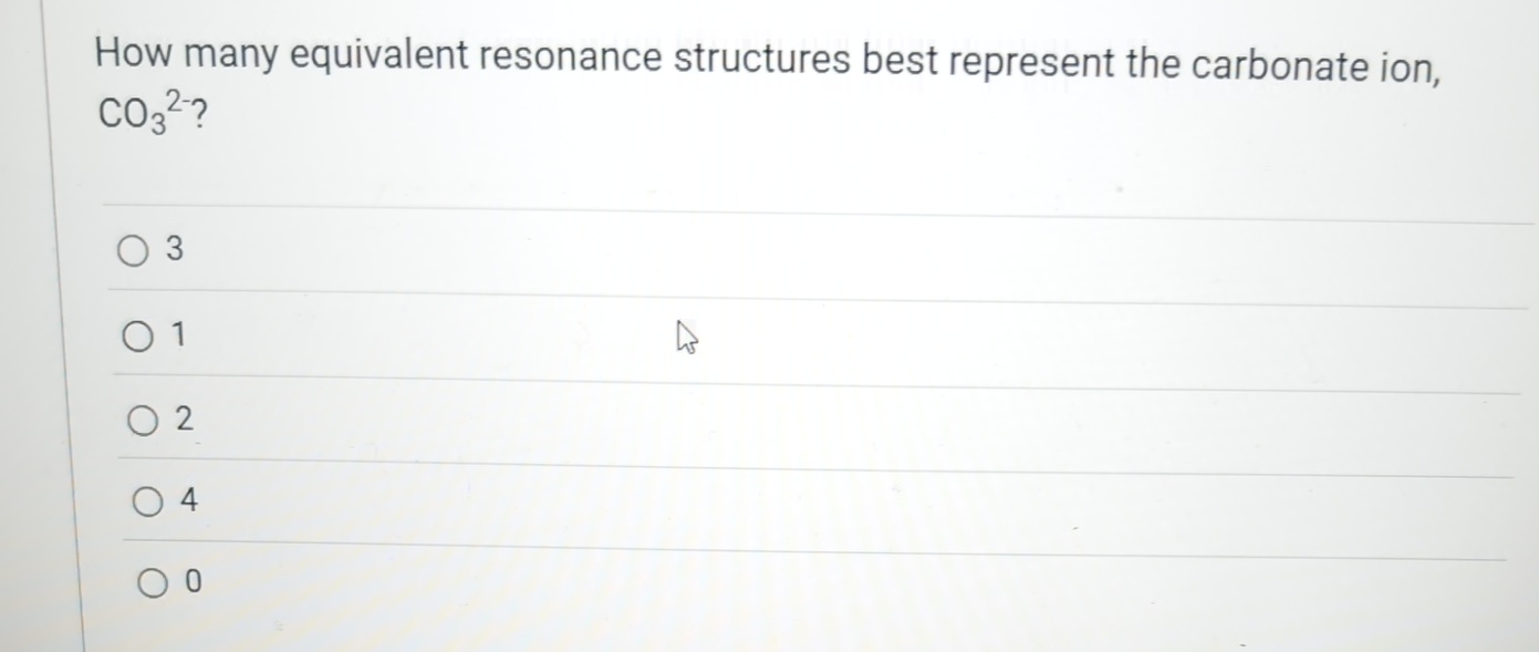 Solved How many equivalent resonance structures best | Chegg.com