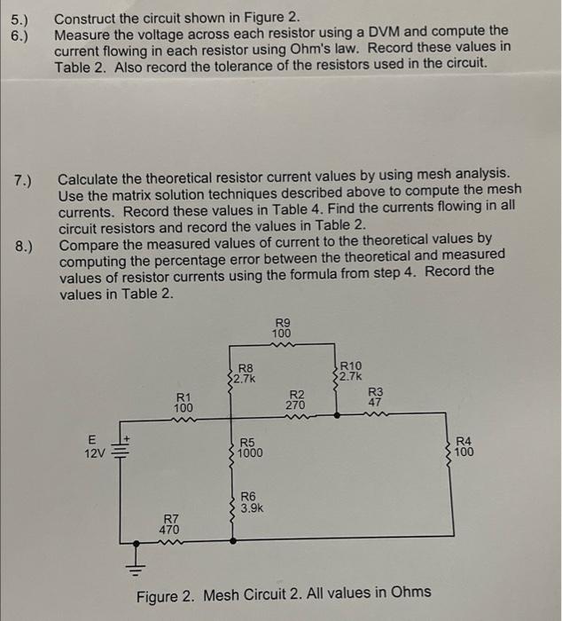 Solved 5.) Construct the circuit shown in Figure 2 . 6.) | Chegg.com