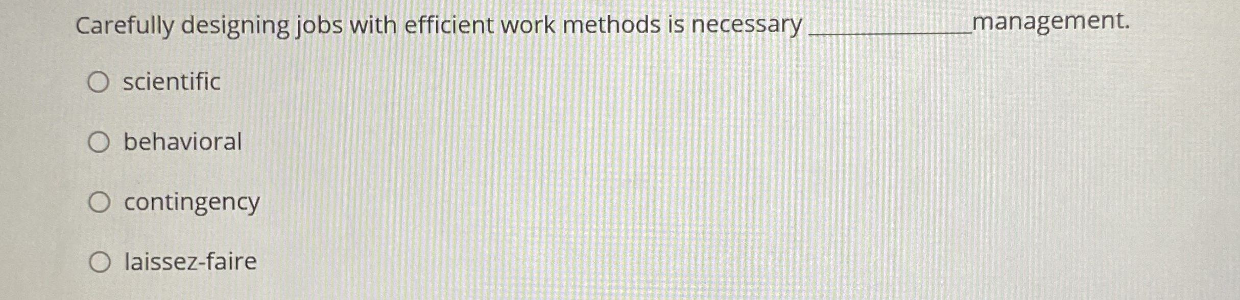 Solved Carefully designing jobs with efficient work methods | Chegg.com
