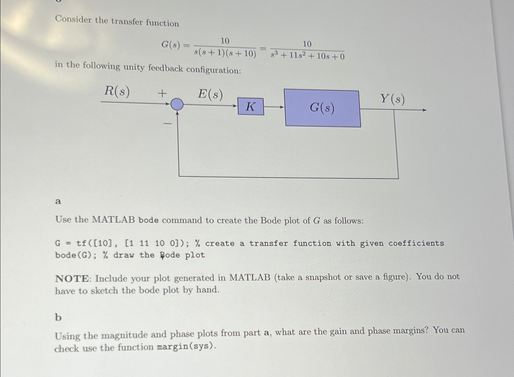 Solved Consider the transfer | Chegg.com