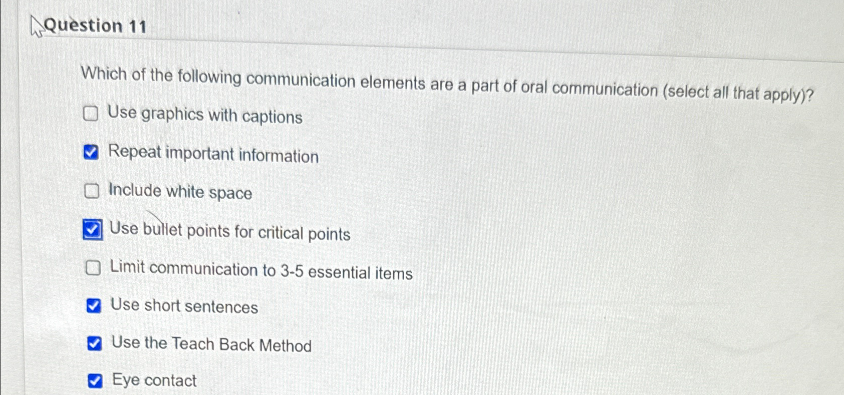 Solved Question 11Which of the following communication | Chegg.com