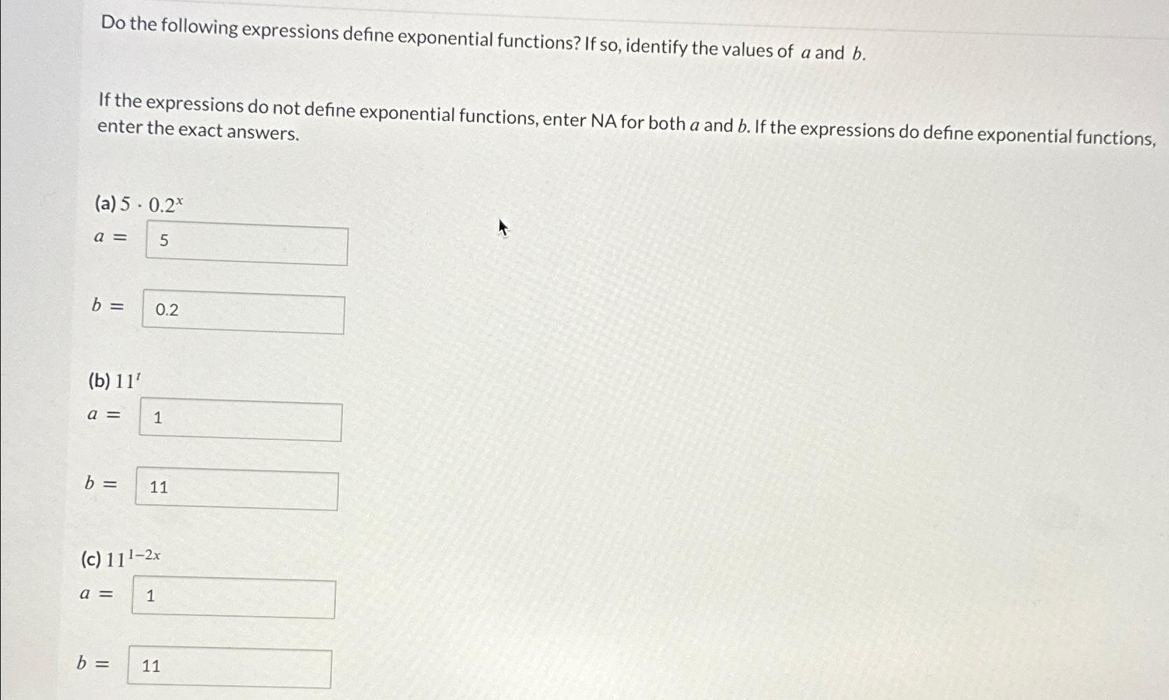 Solved Do the following expressions define exponential | Chegg.com