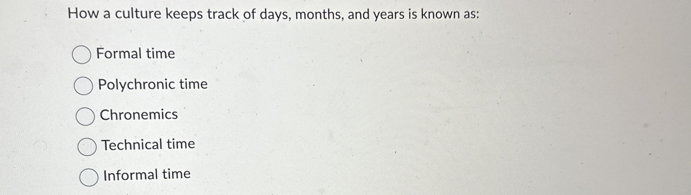 Solved How a culture keeps track of days, months, and years | Chegg.com