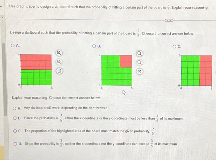 Solved 3 Use graph paper to design a dartboard such that the | Chegg.com