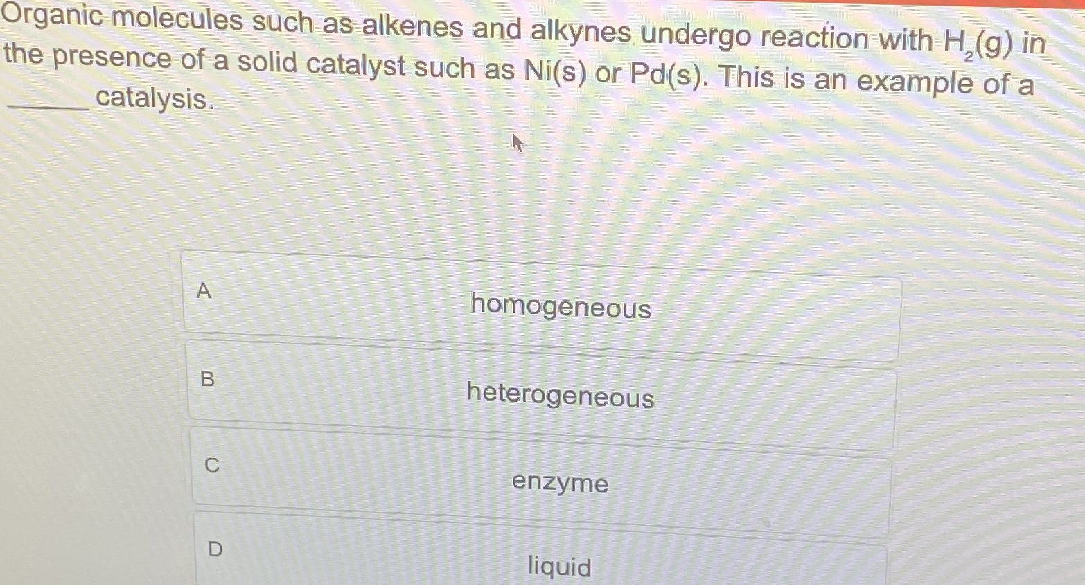 Solved Organic molecules such as alkenes and alkynes undergo | Chegg.com