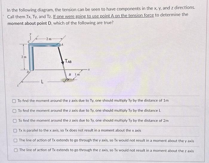 Solved In the following diagram, the tension can be seen to | Chegg.com