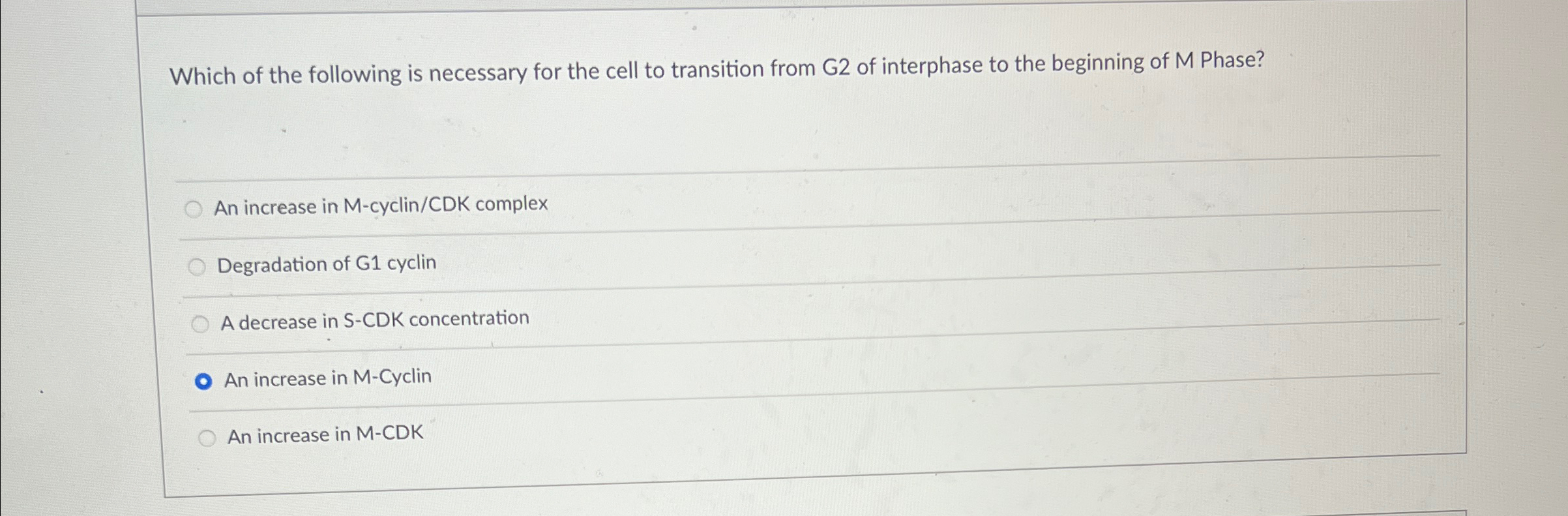 Solved Which of the following is necessary for the cell to | Chegg.com