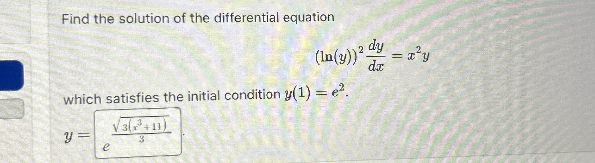 Solved Find the solution of the differential | Chegg.com