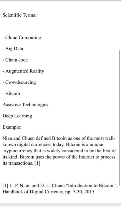 Scientific Terms: - Cloud Computing - Big Data - | Chegg.com