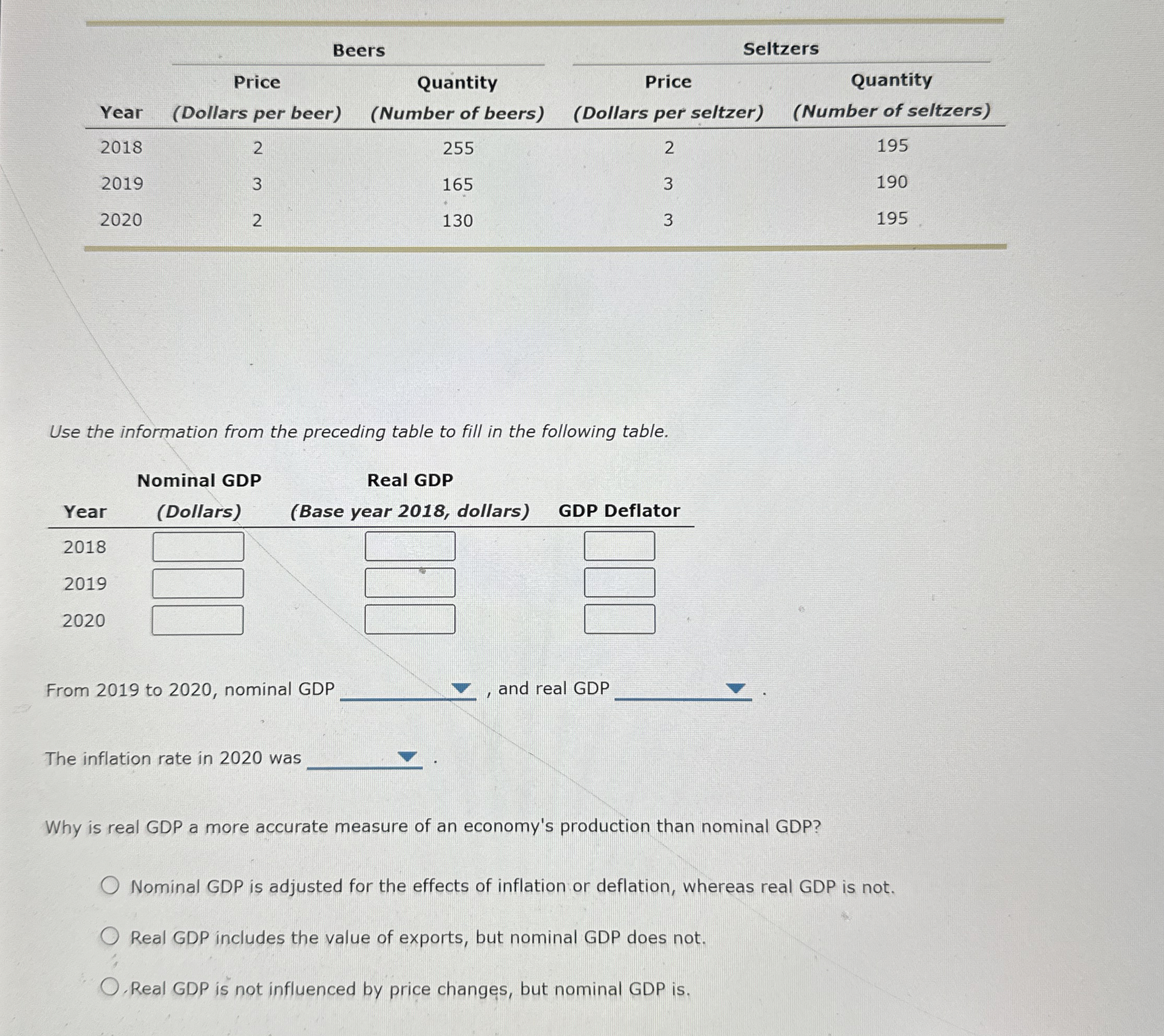 Solved Use the information from the preceding table to fill | Chegg.com