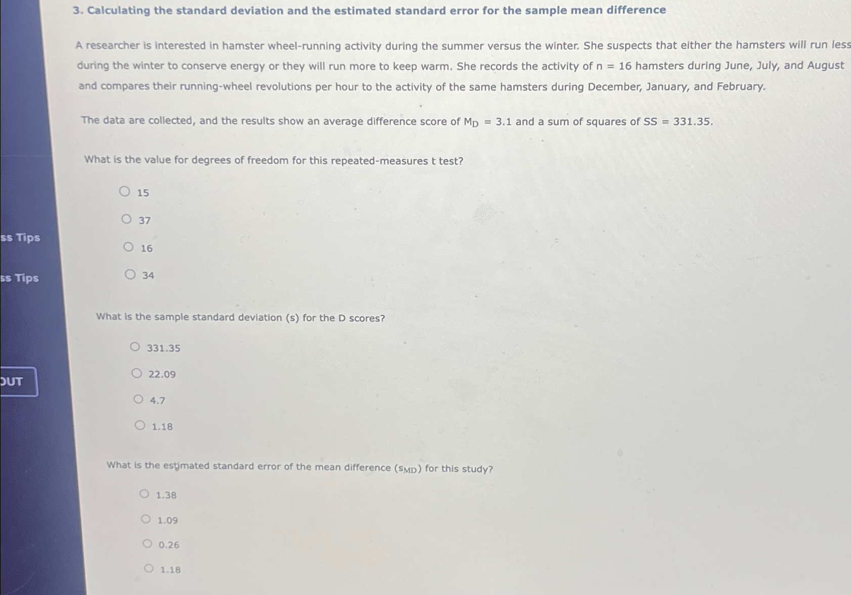 Solved Calculating the standard deviation and the estimated | Chegg.com