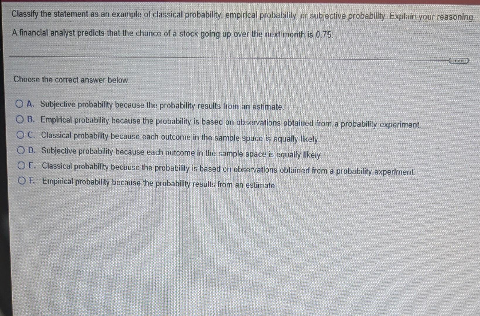 Solved Classify the statement as an example of classical | Chegg.com