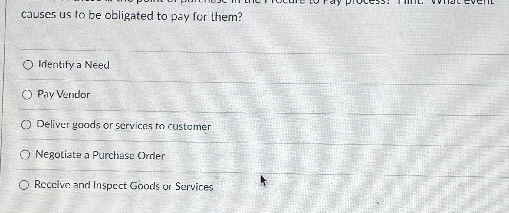 Solved causes us to be obligated to pay for them?Identify a | Chegg.com