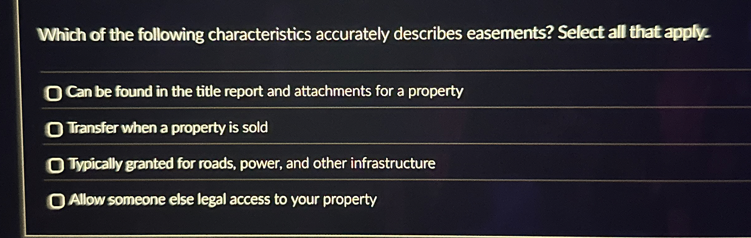 Solved Which of the following characteristics accurately | Chegg.com