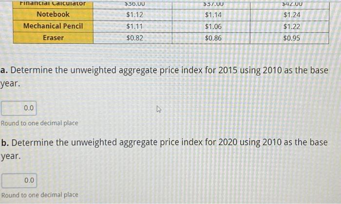 Solved A student was interested in comparing the cost of the | Chegg.com
