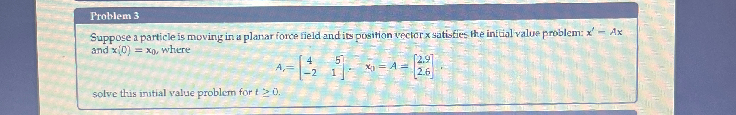 Solved Problem 3Suppose a particle is moving in a planar | Chegg.com