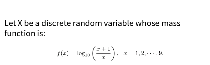 Solved Let X be a discrete random variable whose mass | Chegg.com