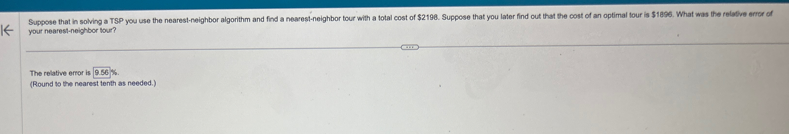 Solved Suppose that in solving a TSP you use the | Chegg.com