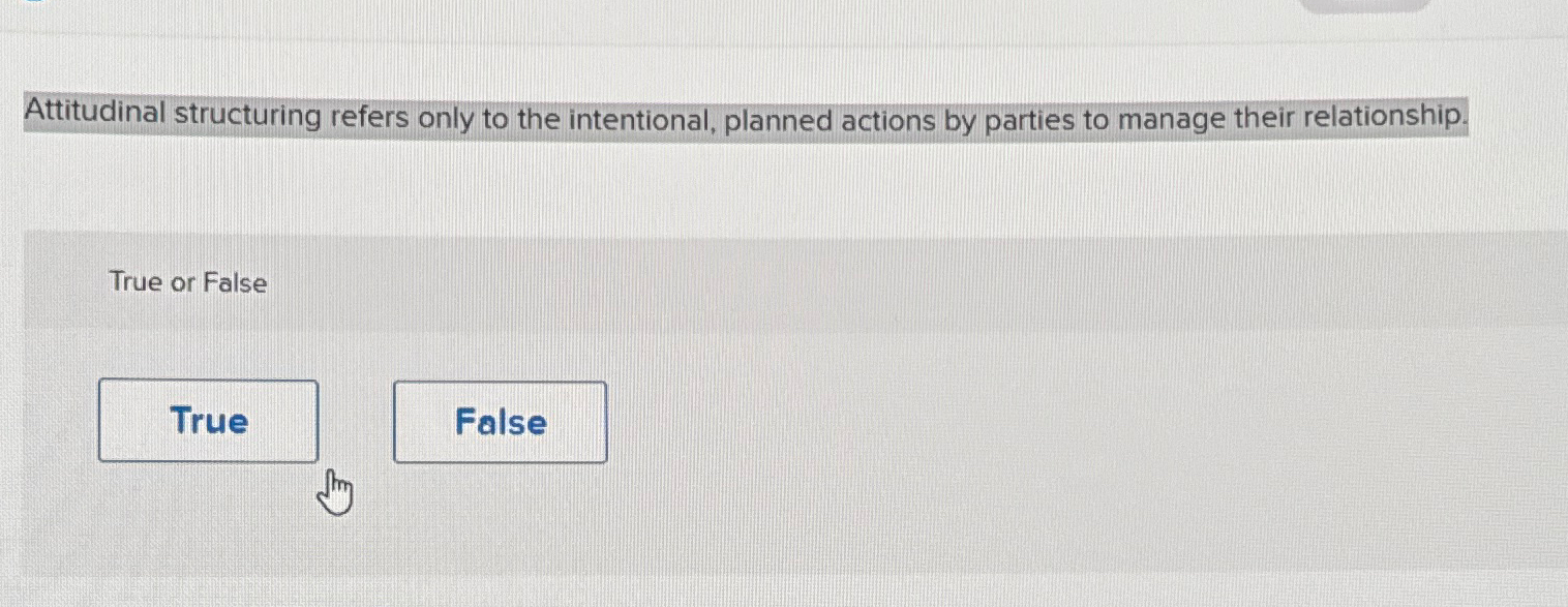 Solved Attitudinal structuring refers only to the | Chegg.com