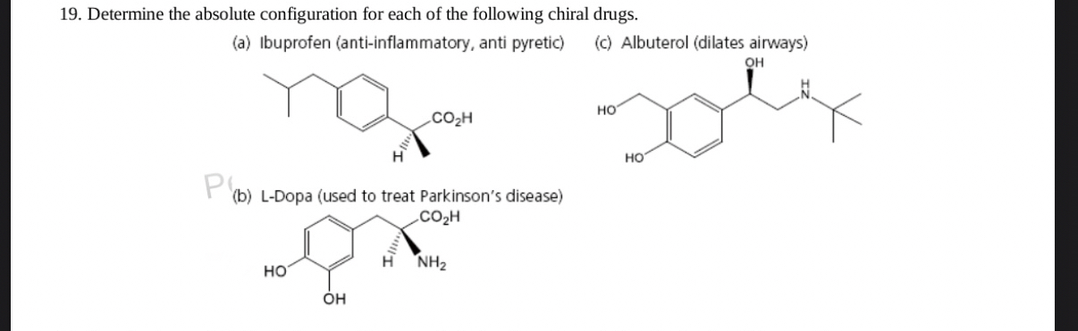 Determine the absolute configuration for each of the | Chegg.com