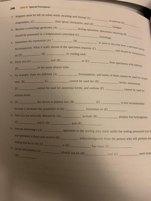 247 Chapter 12 Computers and Specimen Handling and | Chegg.com