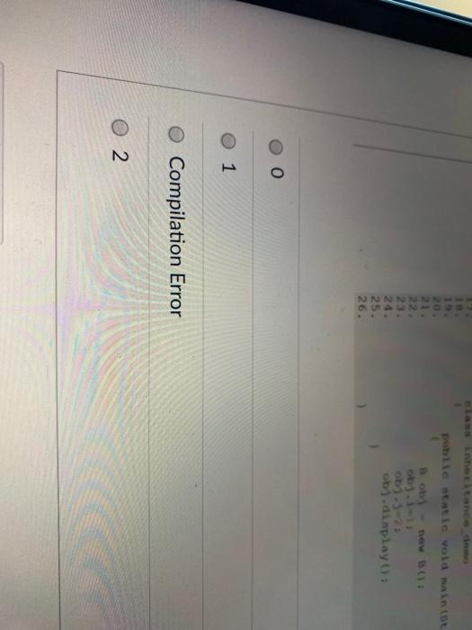 Solved What Is The Output Of Following Program Void Display